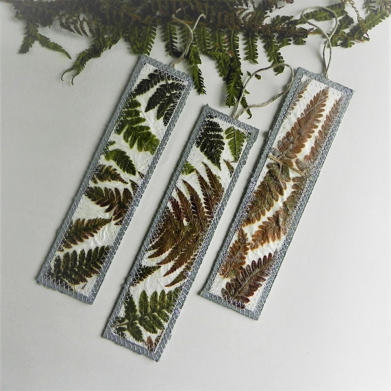 Unique Real Fern Bookmarks, Botanical Reader Gift, Natural Book Marks ...