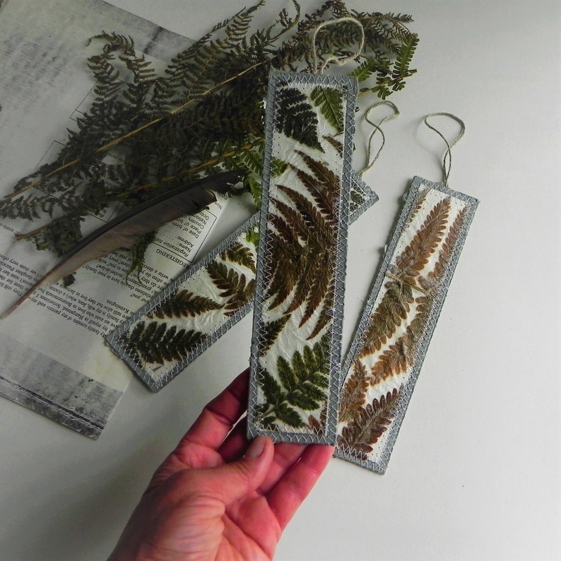 Unique Real Fern Bookmarks, Botanical Reader Gift, Natural Book Marks ...