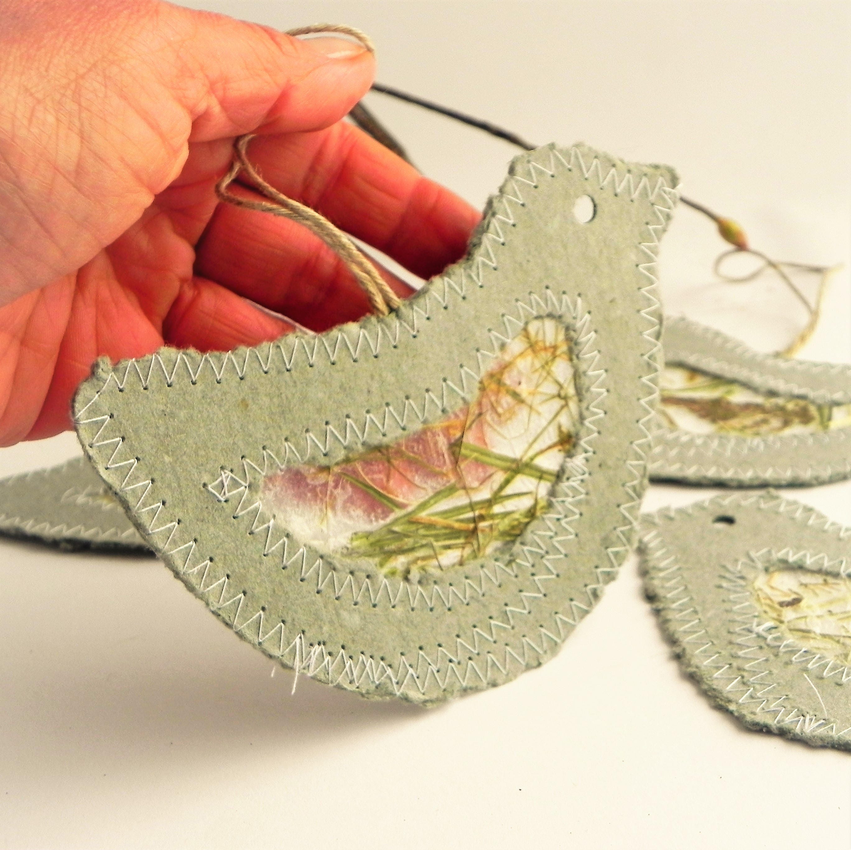 Bird Ornament Handmade Paper Hanging Tree Decoration, Eco-friendly ...