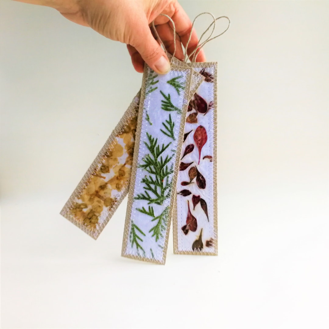 Handmade Paper Book Marks Set of 3, Small Gift for Book Lover, Reader ...
