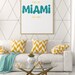 Miami, FL 'fins Up' Printable City Graphic 18x24 Inches Instant Digital ...