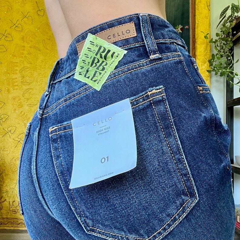 Half-quarter Square Quilted Cross-over Jeans, 28 Waist, 100% Cotton ...