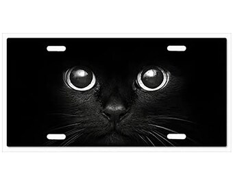 Black Cat Vanity Plate - Etsy