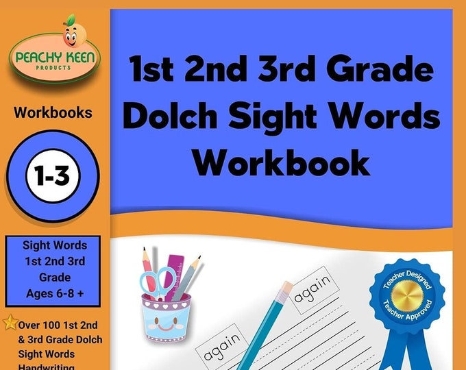 1st 2nd 3rd Grade Dolch Sight Words Workbook - Etsy