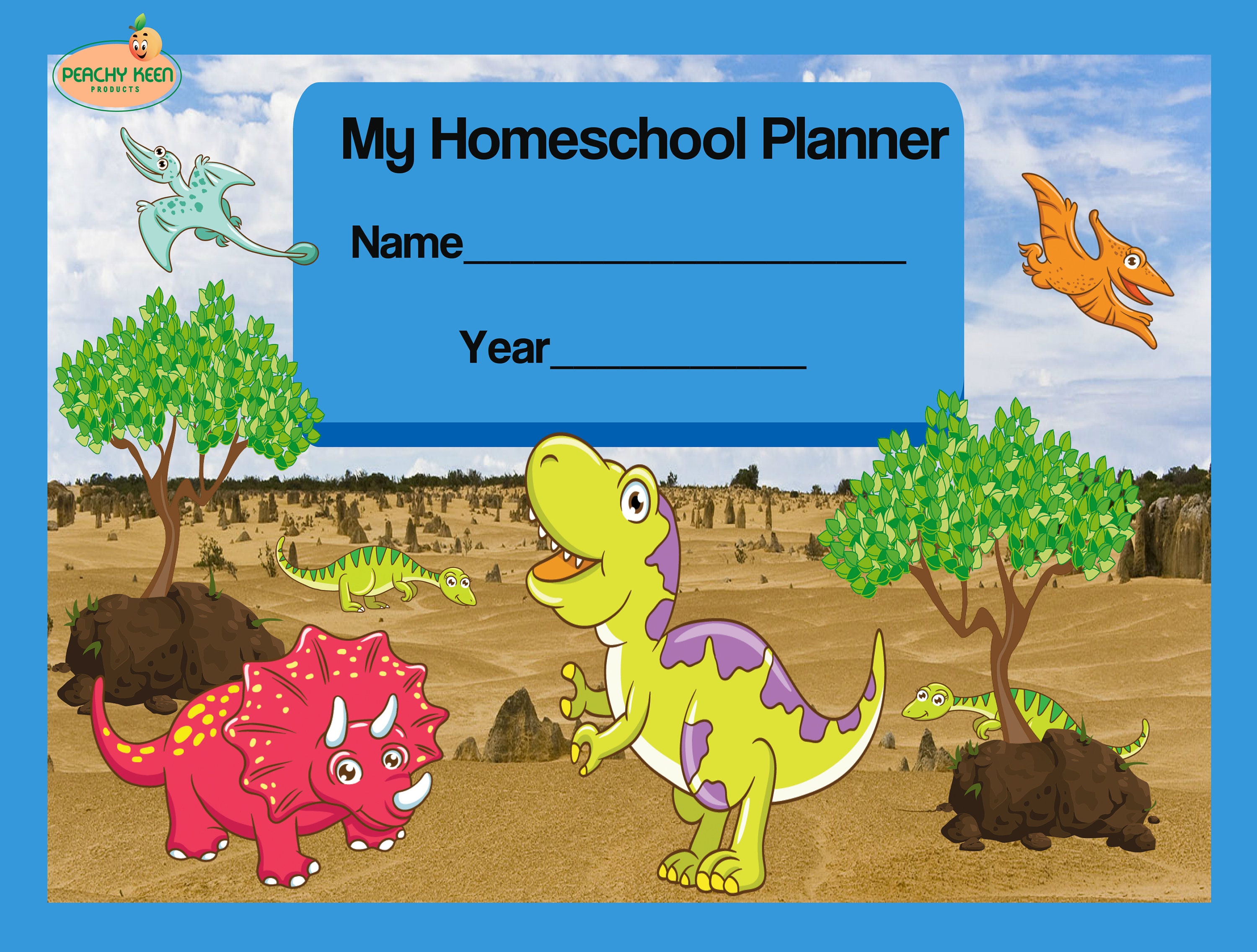 Camo & Dinosaur Homeschool Planner ~ Interactive Student-teacher Lesson ...