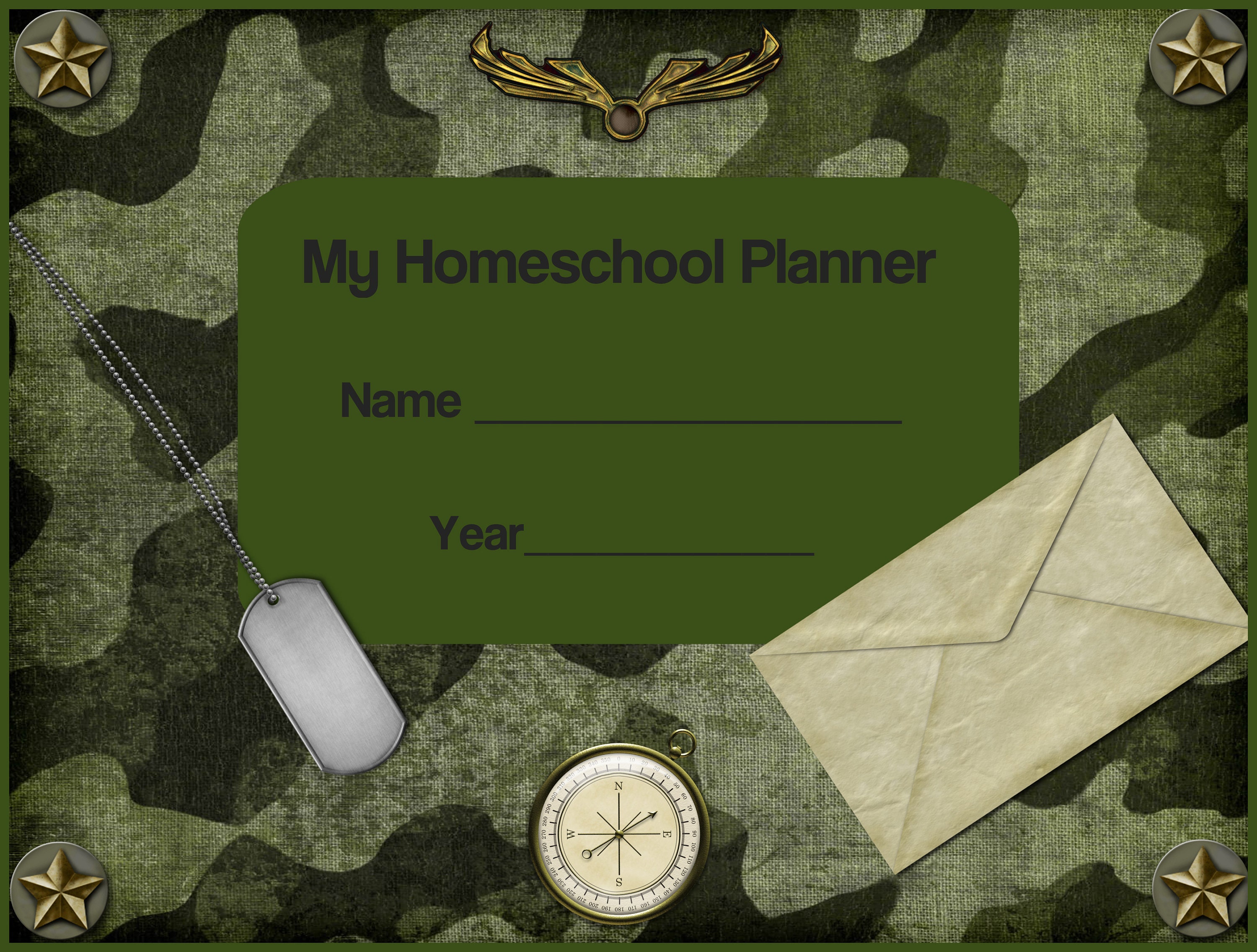 Camo & Dinosaur Homeschool Planner ~ Interactive Student-teacher Lesson ...