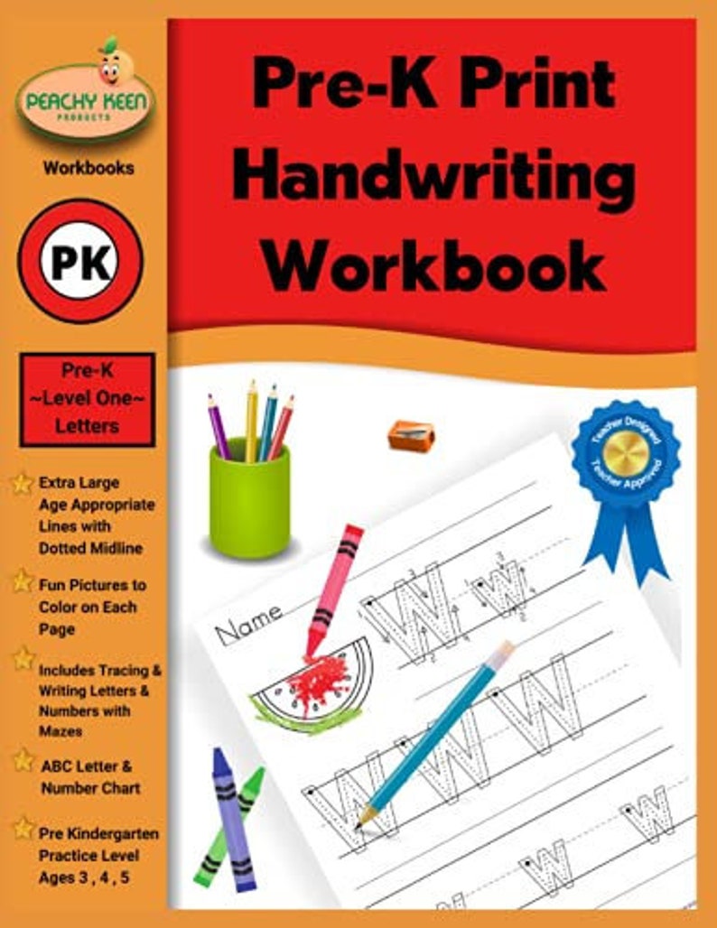 Preschool Print Handwriting Practice Printables traditional Horizontal ...
