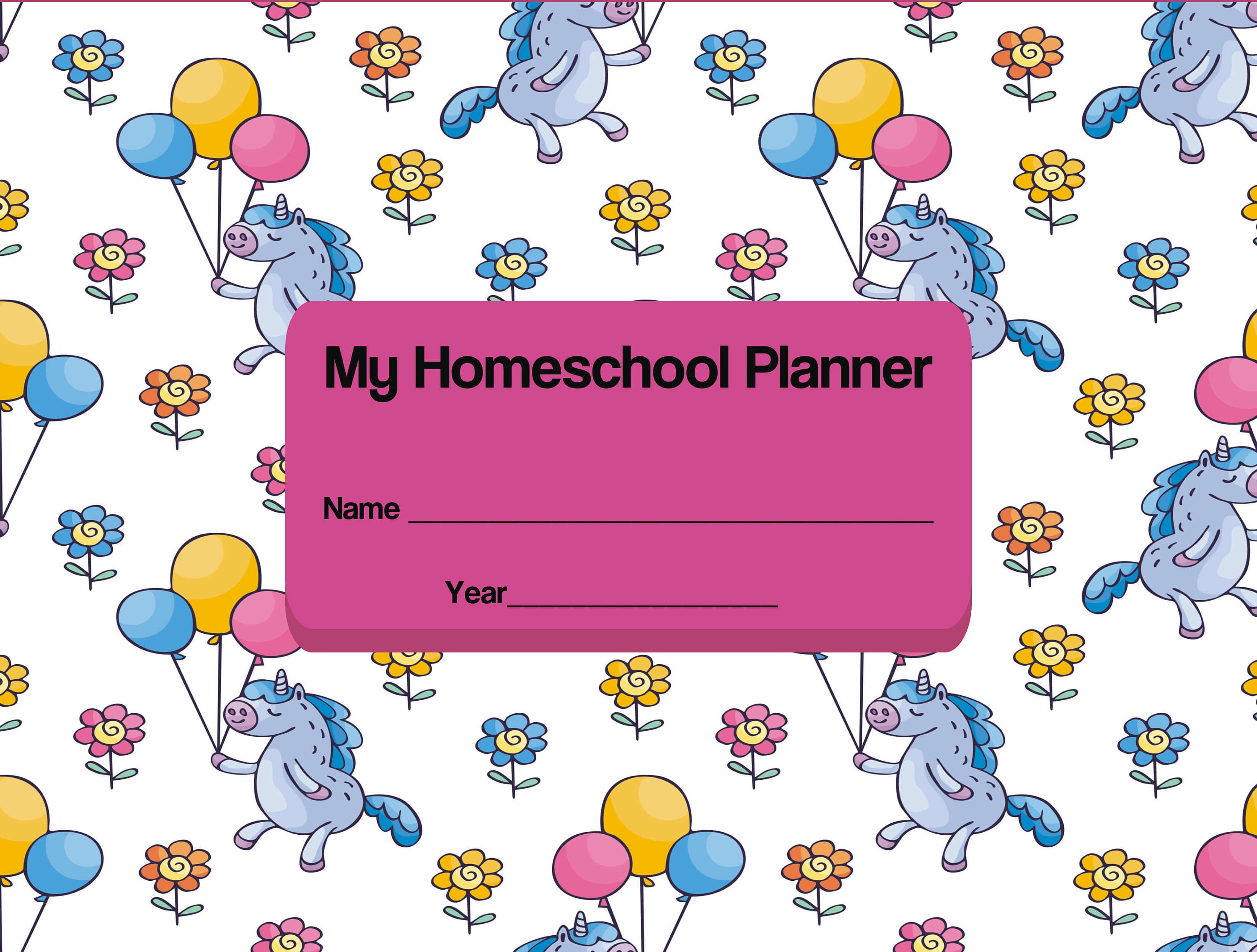 Virtual / Home School Planner~12 Different Covers Included ~ All-in-one ...