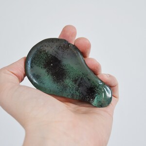Vintage 1980s Postmodern Sand-cast Glass Paperweight in the Form of a ...