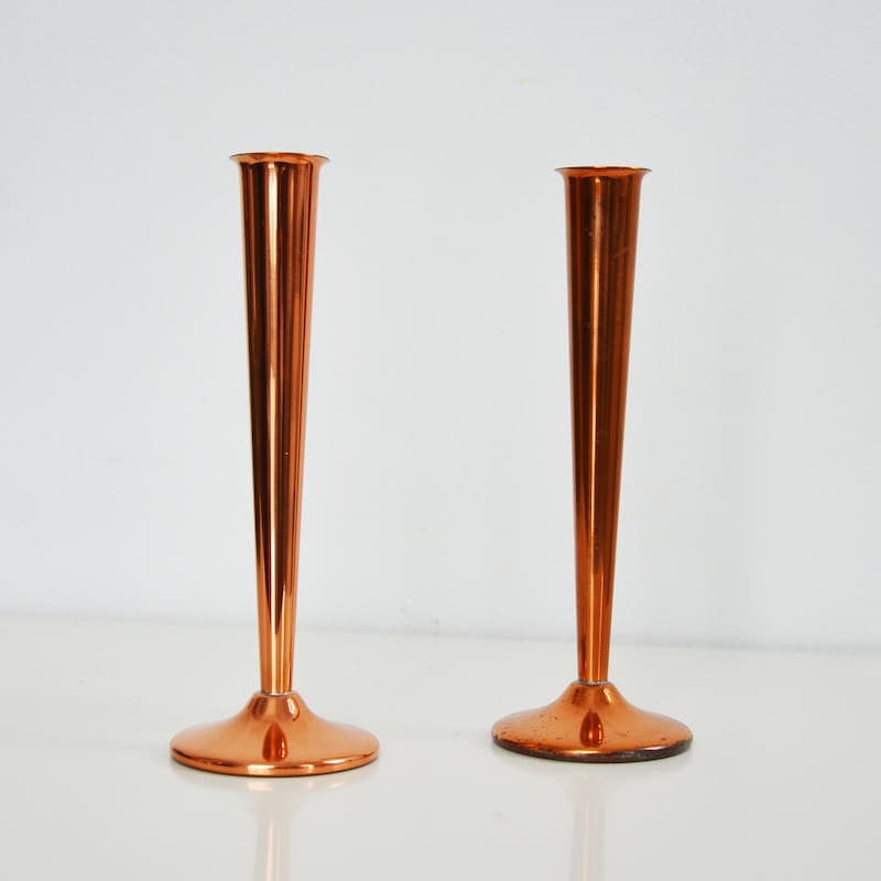 Copper Candlesticks - Etsy UK