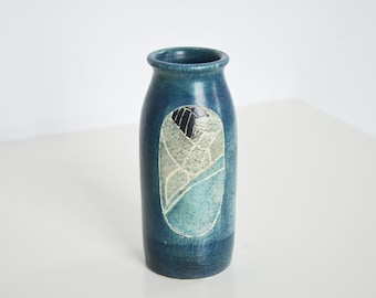 Vintage Harlander Sgraffito Studio Pottery Vase Ceramic Vessel Weed Pot ...