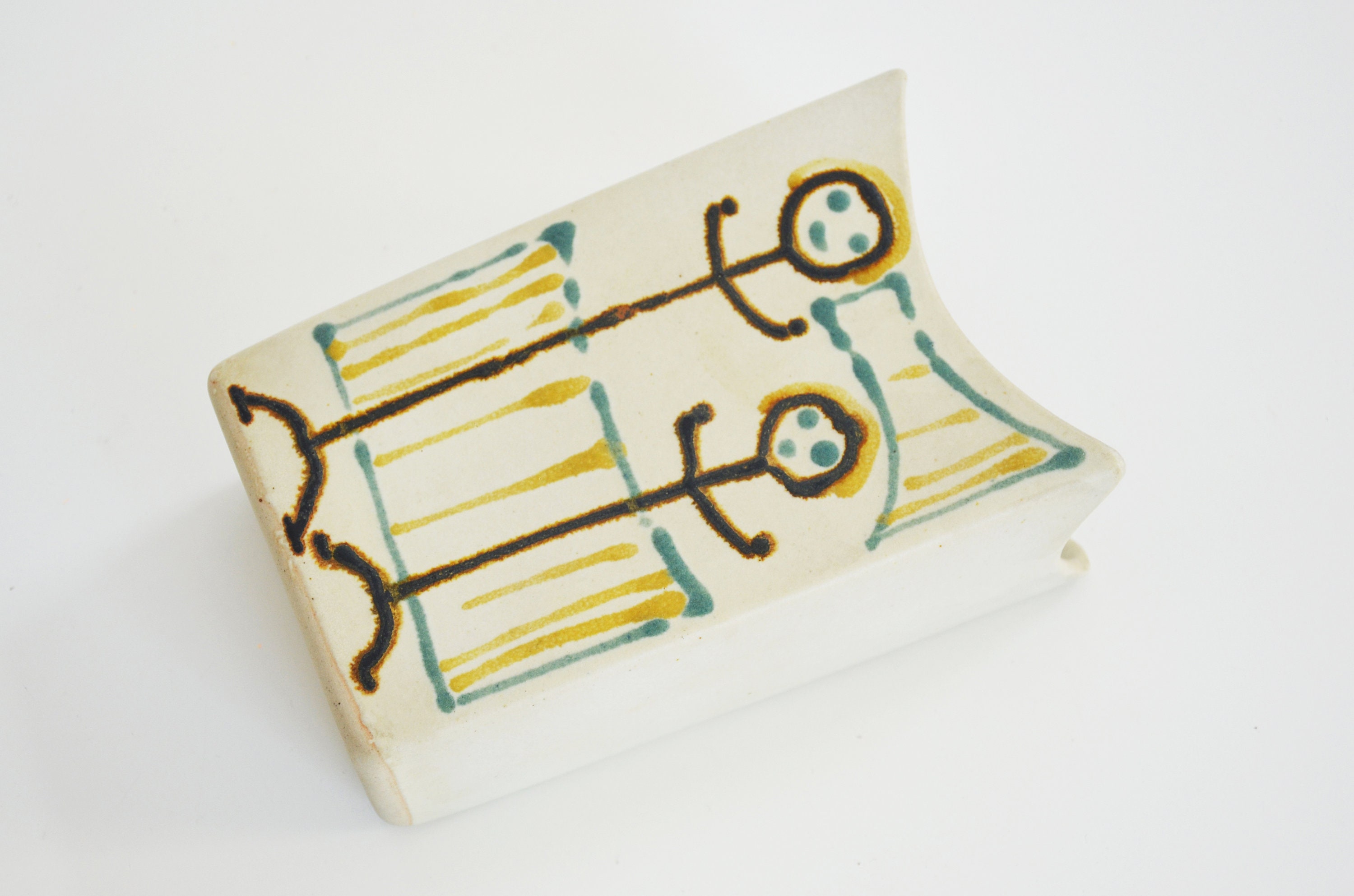 Vintage 1950s LUKE LINDOE Rare Modernist Figurative Studio Pottery Vase ...