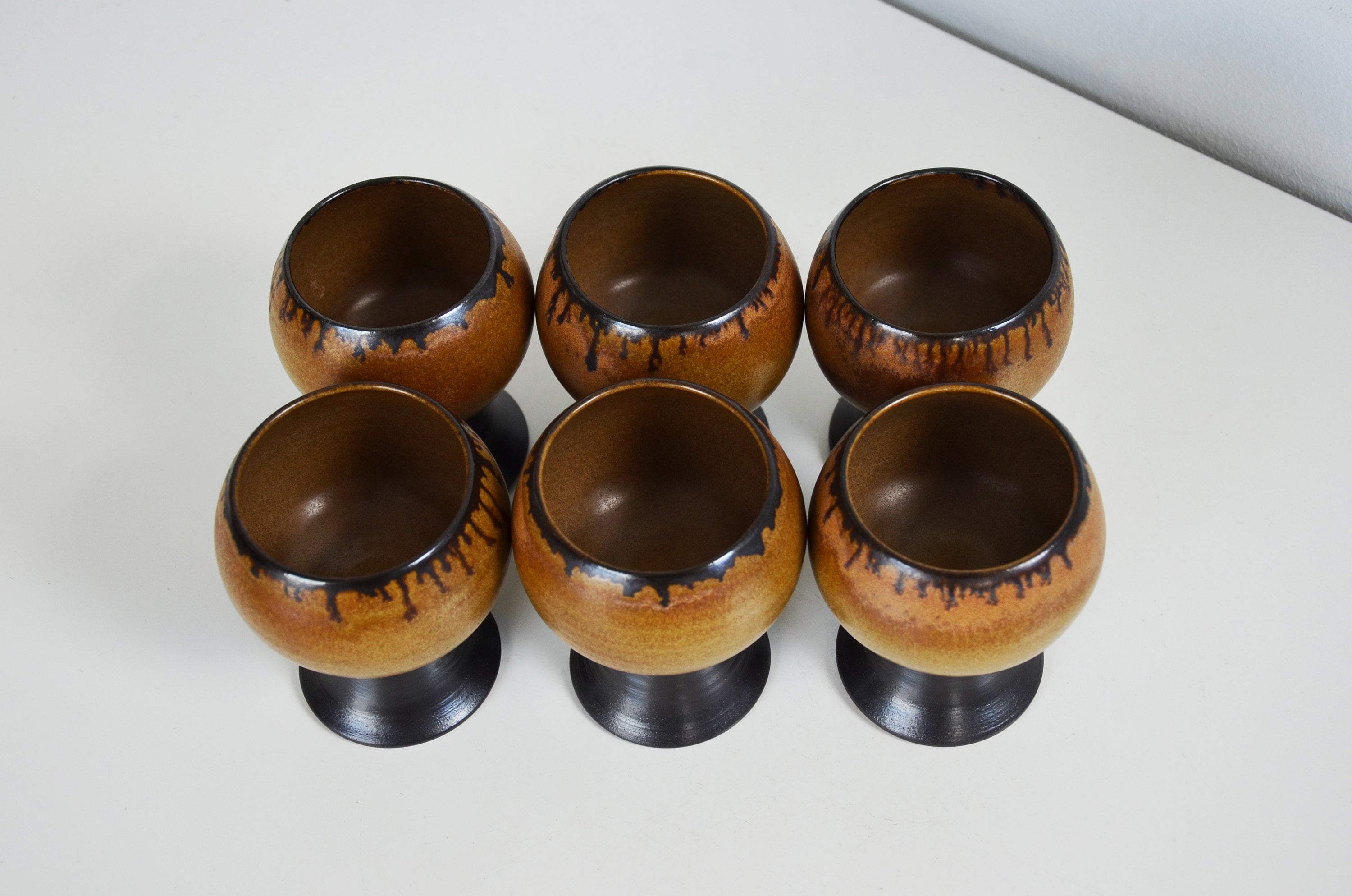 Vintage 1970s JAN HELGA GROVE Set of Six Studio Pottery - Etsy