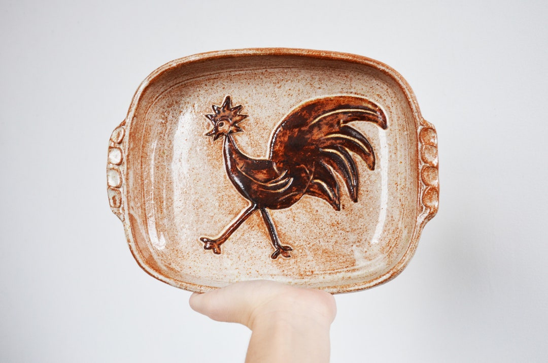 Vintage 1970s ANIKO STERN-WESEL Scarce Studio Pottery Serving Dish With ...