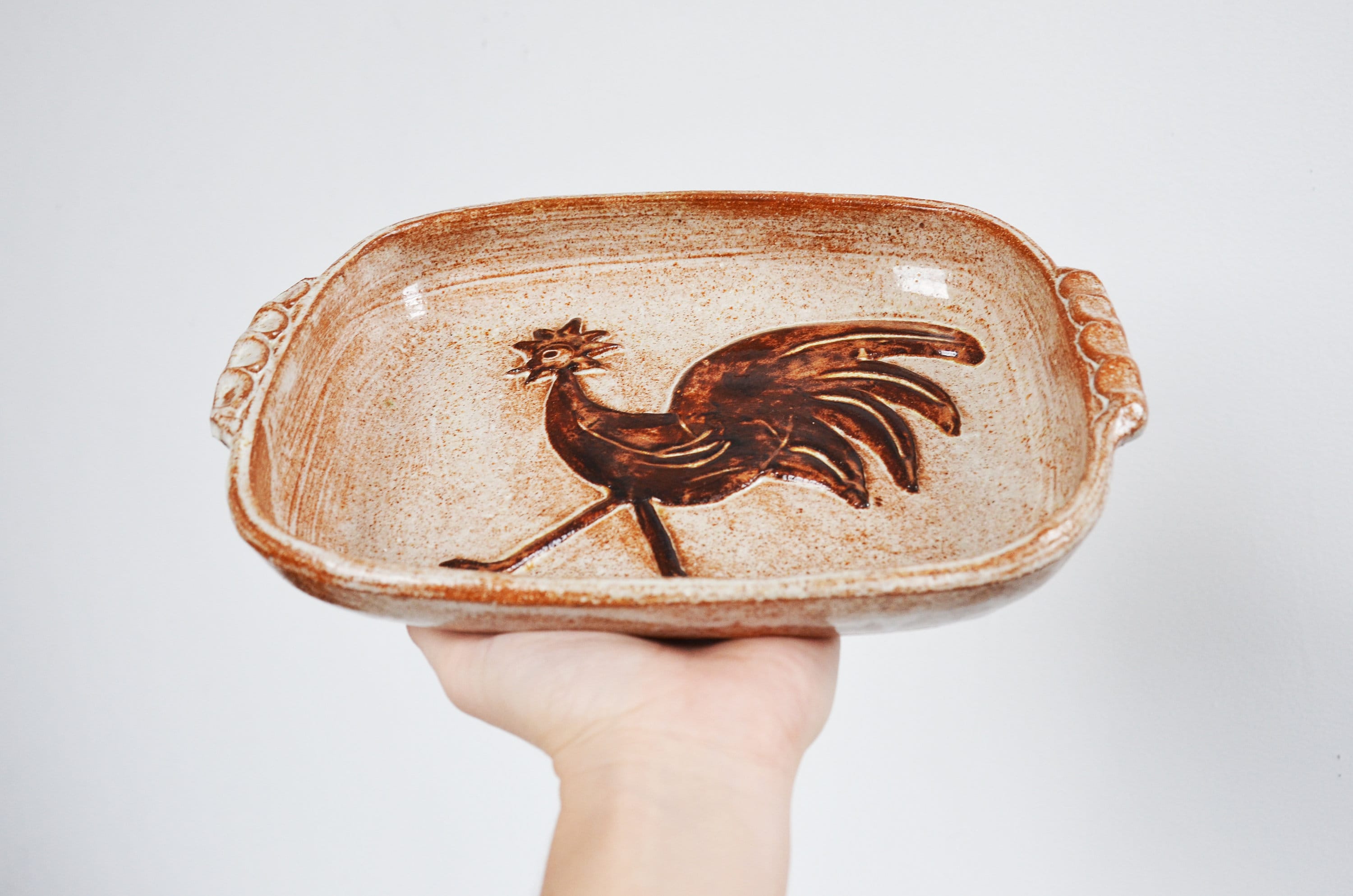 Vintage 1970s ANIKO STERN-WESEL Scarce Studio Pottery Serving Dish With ...