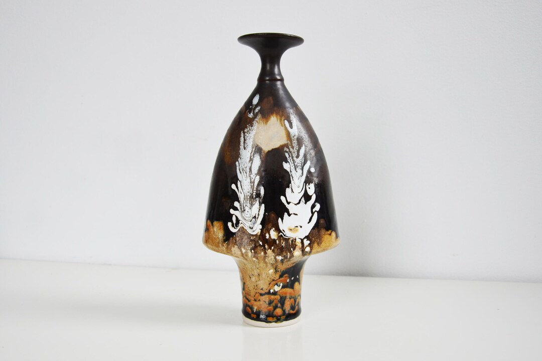 Vintage 1970s ROBIN HOPPER Rare Studio Pottery Parabolic Pedestal ...