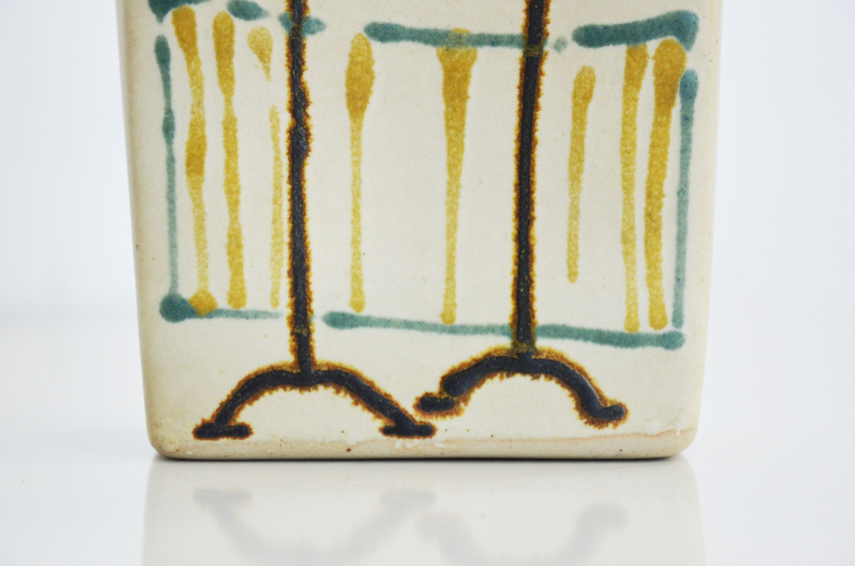 Vintage 1950s LUKE LINDOE Rare Modernist Figurative Studio Pottery Vase ...