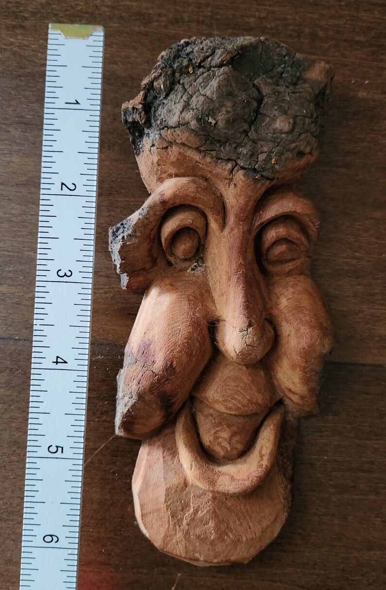 Wood Carved Face Caricature Sculptural Folk Art - Etsy