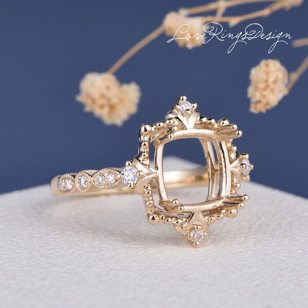 Ring Settings Without Stone Art Deco - Etsy