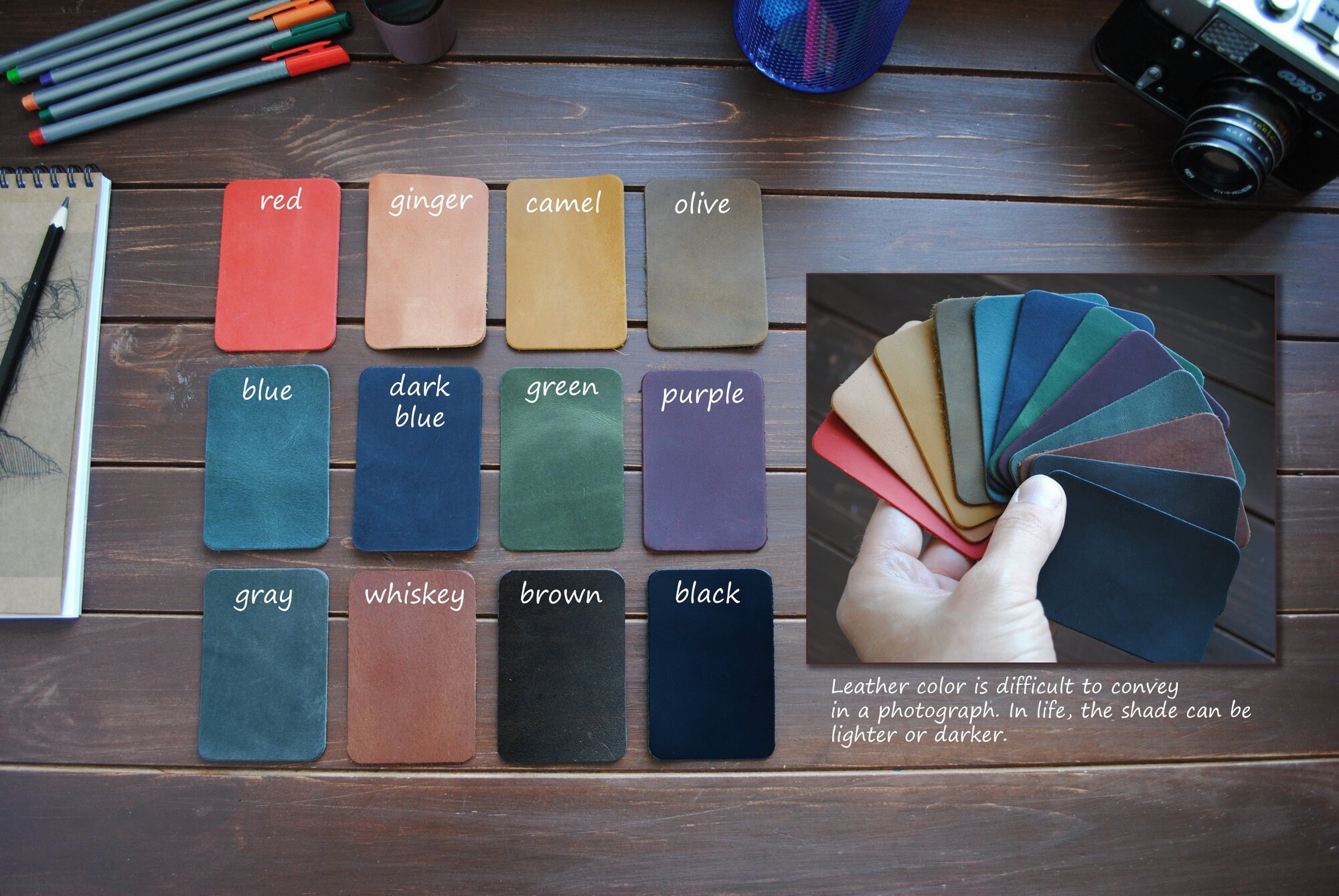 Leather sketchbook cover personalized artists gifts. For | Etsy