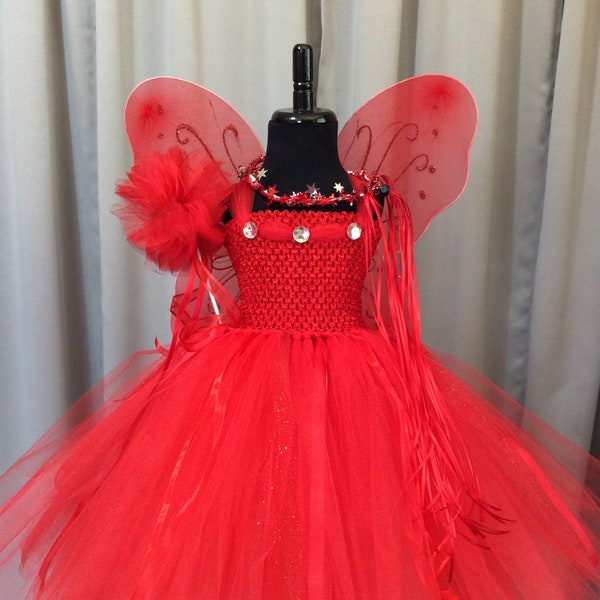 Red Fairy Dress - Etsy