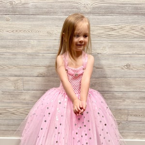 Pink With Silver Polka Dot Princess Tutu Dress for Girls - Princess ...