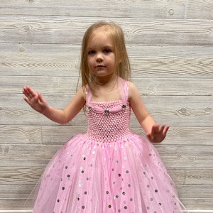 Pink With Silver Polka Dot Princess Tutu Dress for Girls - Princess ...