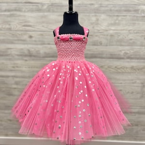 Hot Pink With Silver Polka Dot Princess Tutu Dress for Girls - Princess ...
