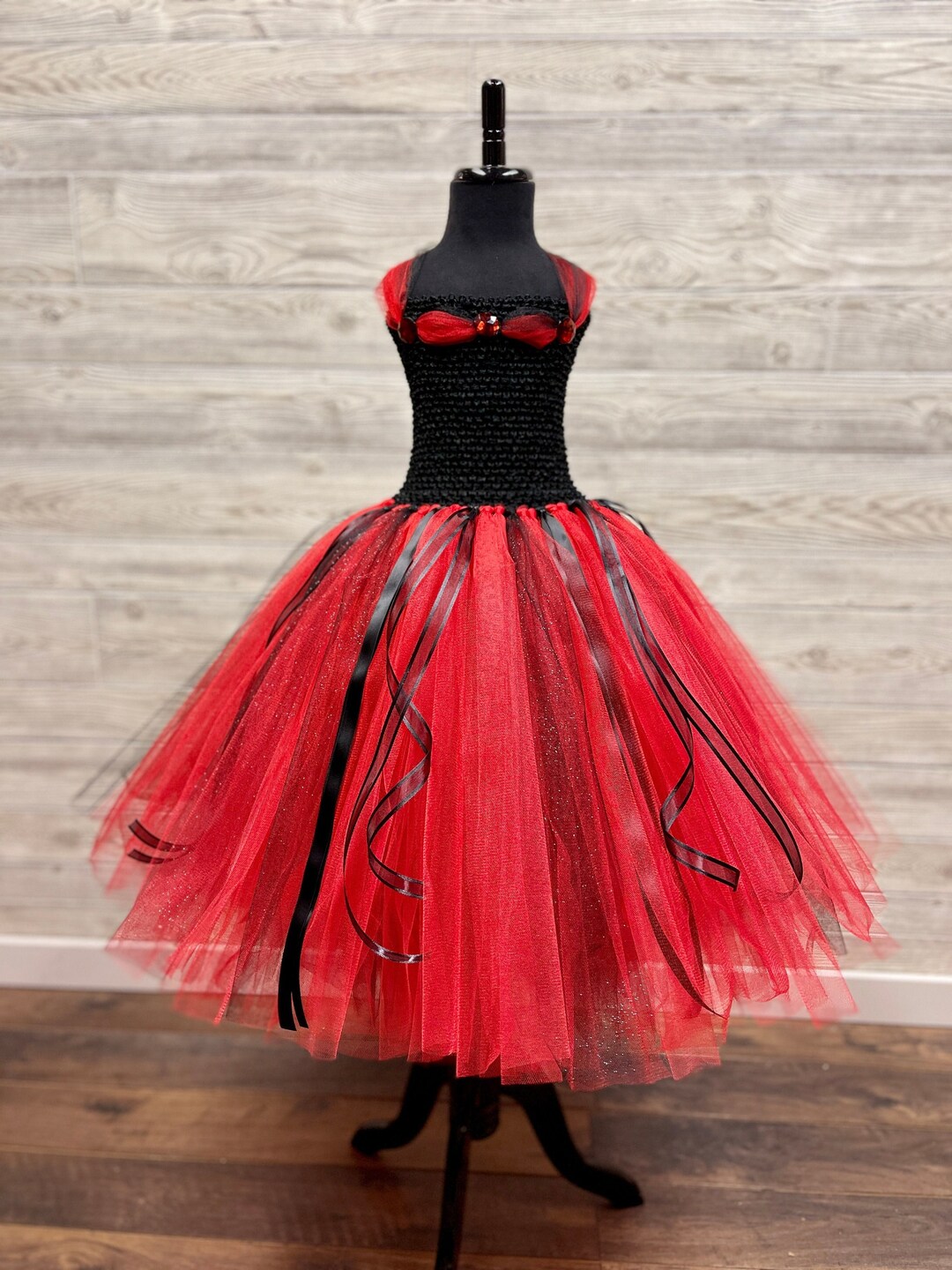 Red and Black Princess Tutu Dress for Girls - Princess Dress for ...