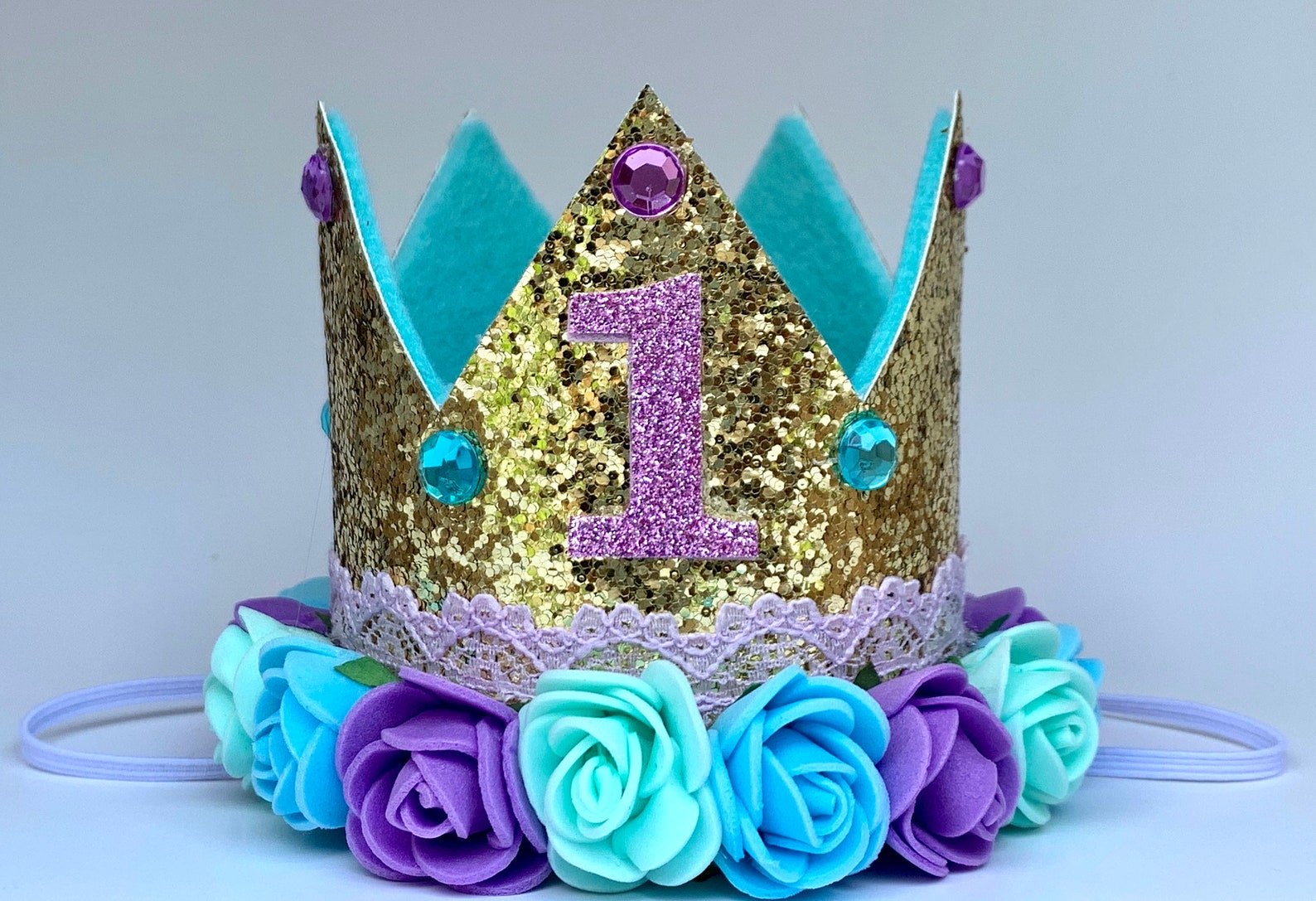 1st Birthday Crown First Birthday Crown Girl Birthday Party - Etsy