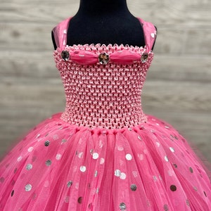 Hot Pink With Silver Polka Dot Princess Tutu Dress for Girls - Princess ...