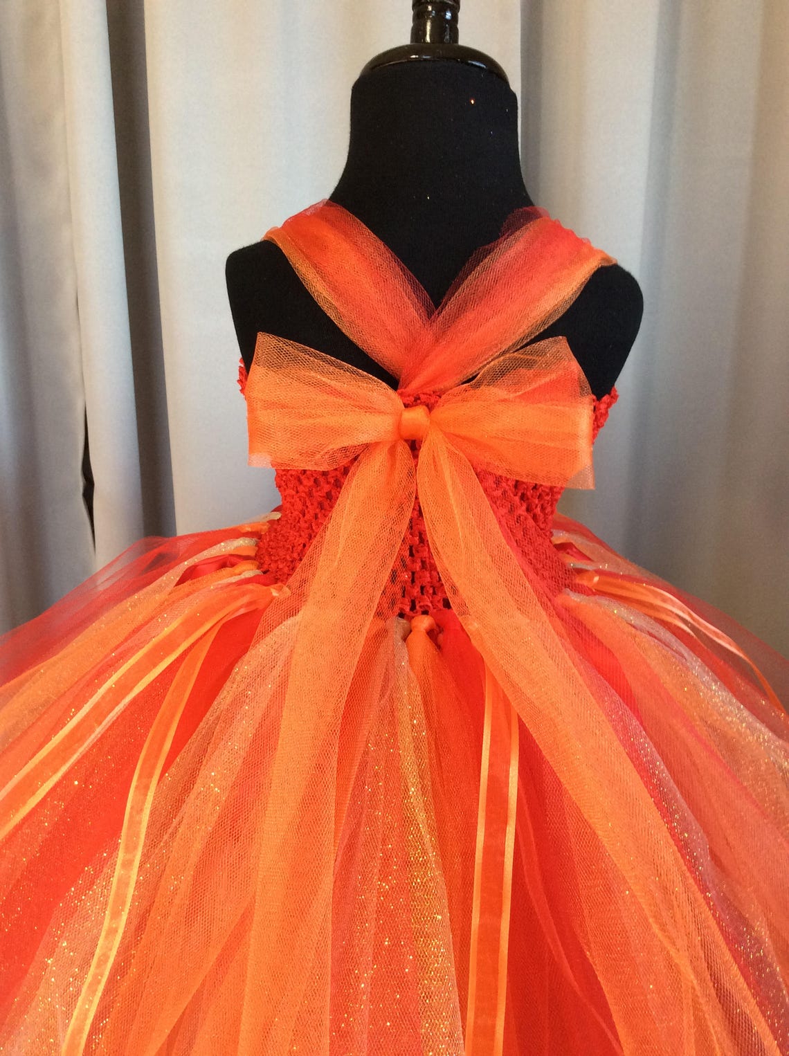 Red Orange and Gold Princess Tutu Dress for Girls Princess - Etsy