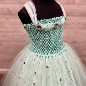 Mint Green With Silver Polka Dot Princess Tutu Dress for Girls ...