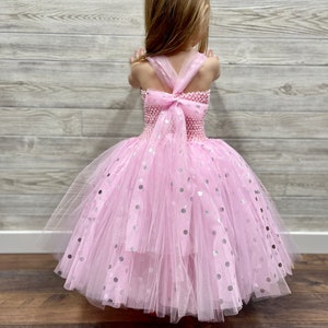 Pink With Silver Polka Dot Princess Tutu Dress for Girls - Princess ...