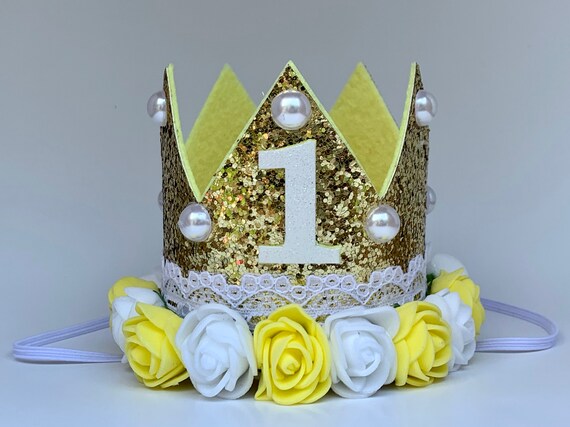 1st Birthday Crown First Birthday Crown Girl Birthday Party | Etsy
