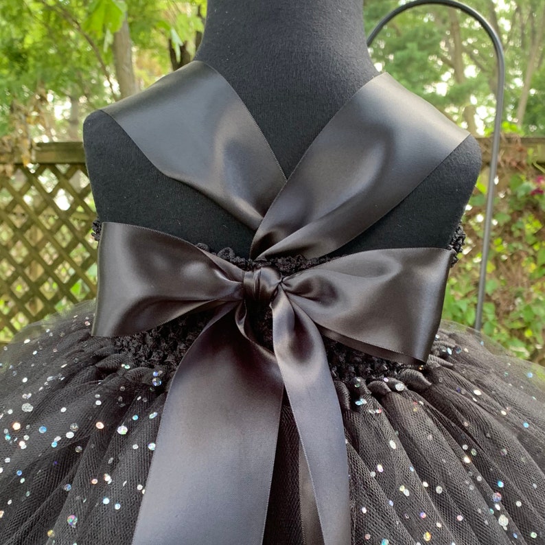 Black Princess Tutu Dress for Girls Sparkle Dot Tulle - Etsy