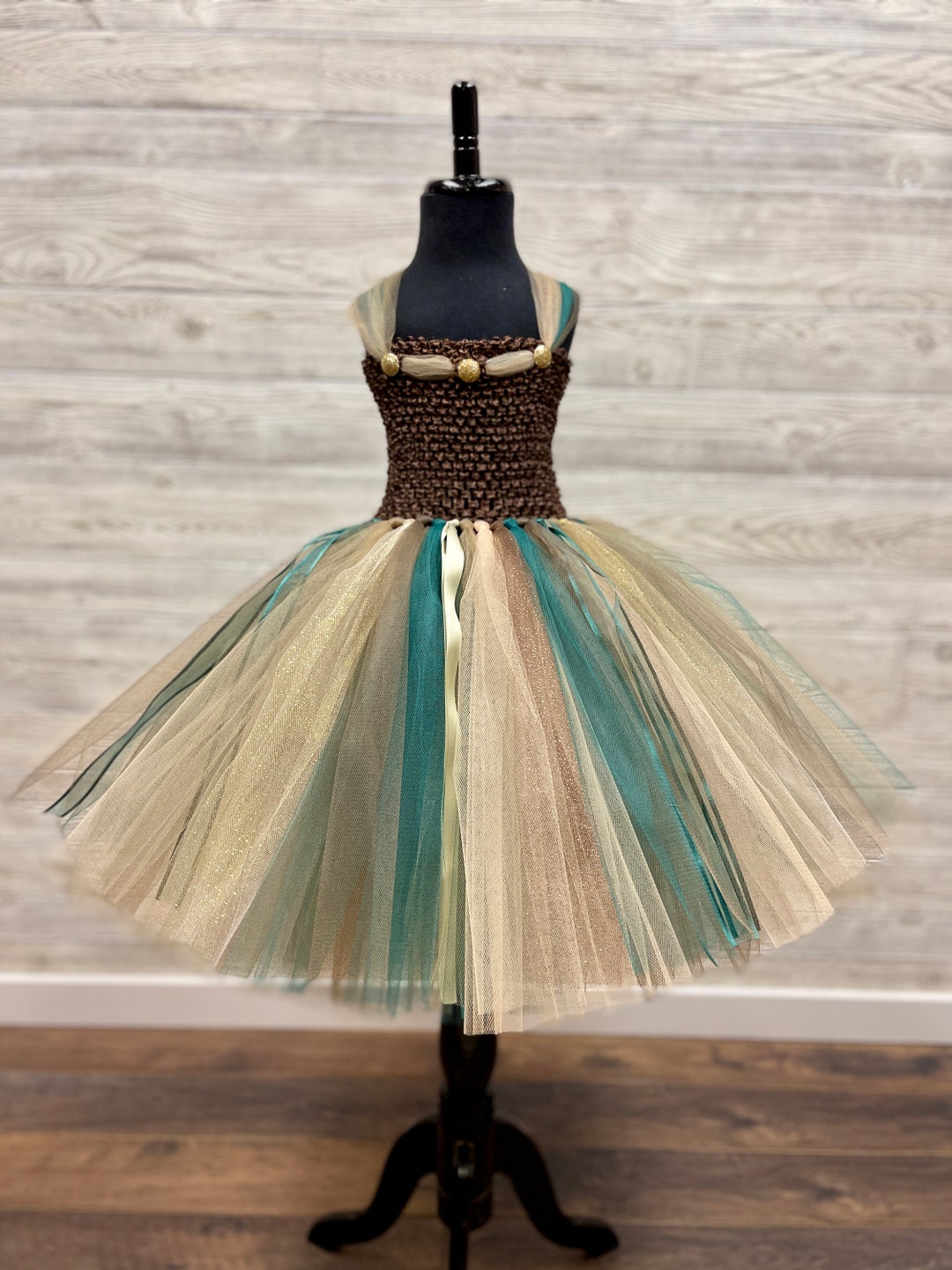 Camouflage Princess Tutu Dress for Girls - Brown Gold Green Tutu Dress ...