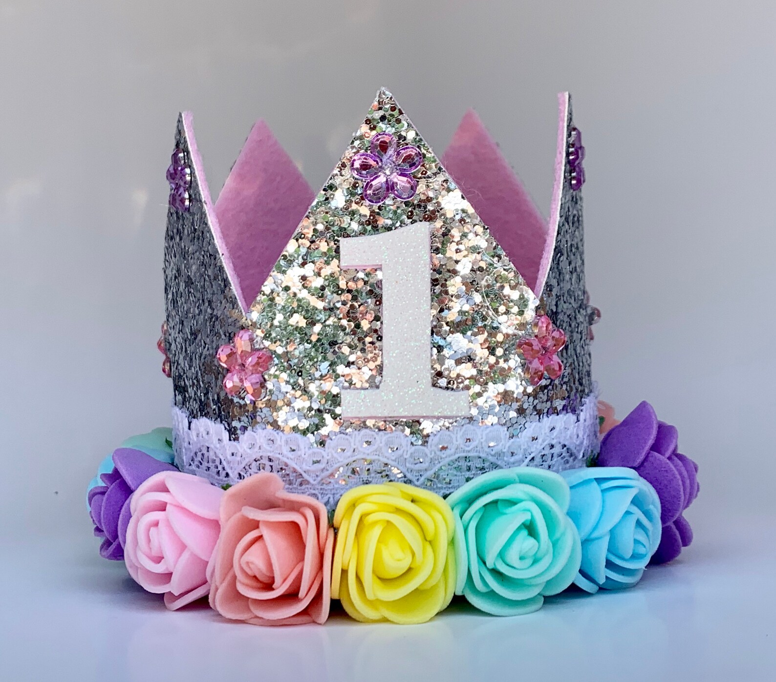 1st Birthday Crown First Birthday Crown Girl Birthday Party | Etsy