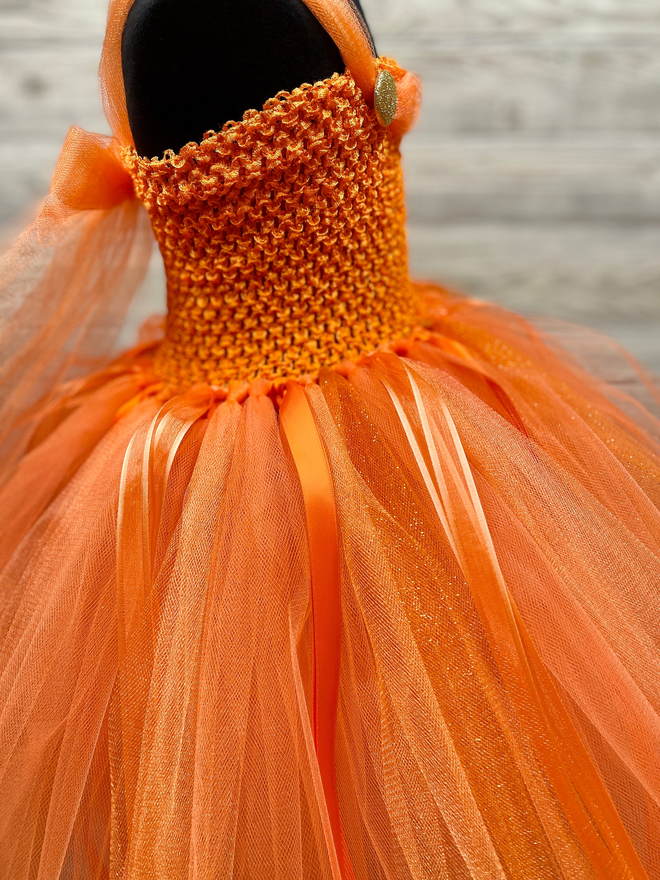 Orange Princess Tutu Dress for Girls - Princess Dress for Toddlers ...