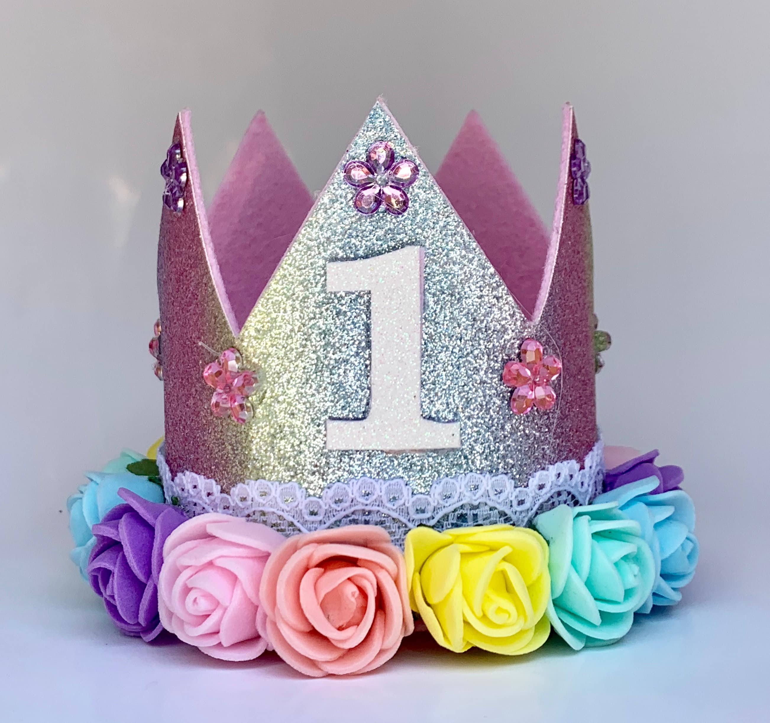 1st Birthday Crown First Birthday Crown Girl Birthday Party | Etsy