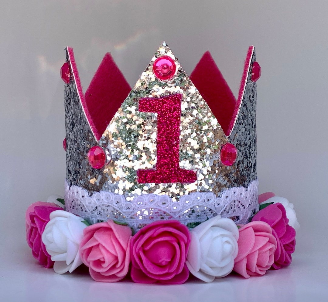 1st Birthday Crown, First Birthday Crown Girl, Birthday Party Hat ...