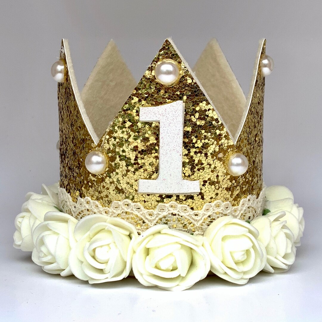 1st Birthday Crown, First Birthday Crown Girl, Birthday Party Hat ...