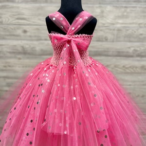 Hot Pink With Silver Polka Dot Princess Tutu Dress for Girls - Princess ...