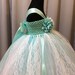 Aqua and White Lace Princess Tutu Dress for Girls - Flower Bodice ...