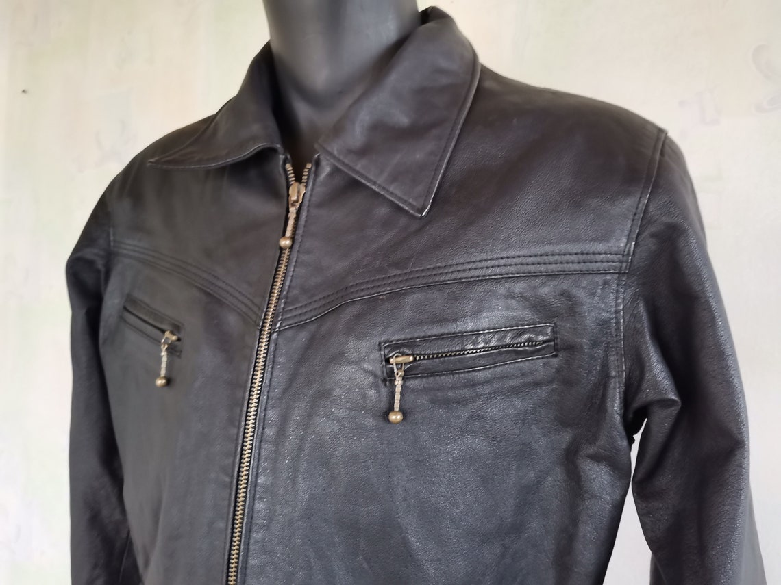 Rocker Men's Leather Jacket, JOFAMA Real Leather Jacket, Made in Sweden ...