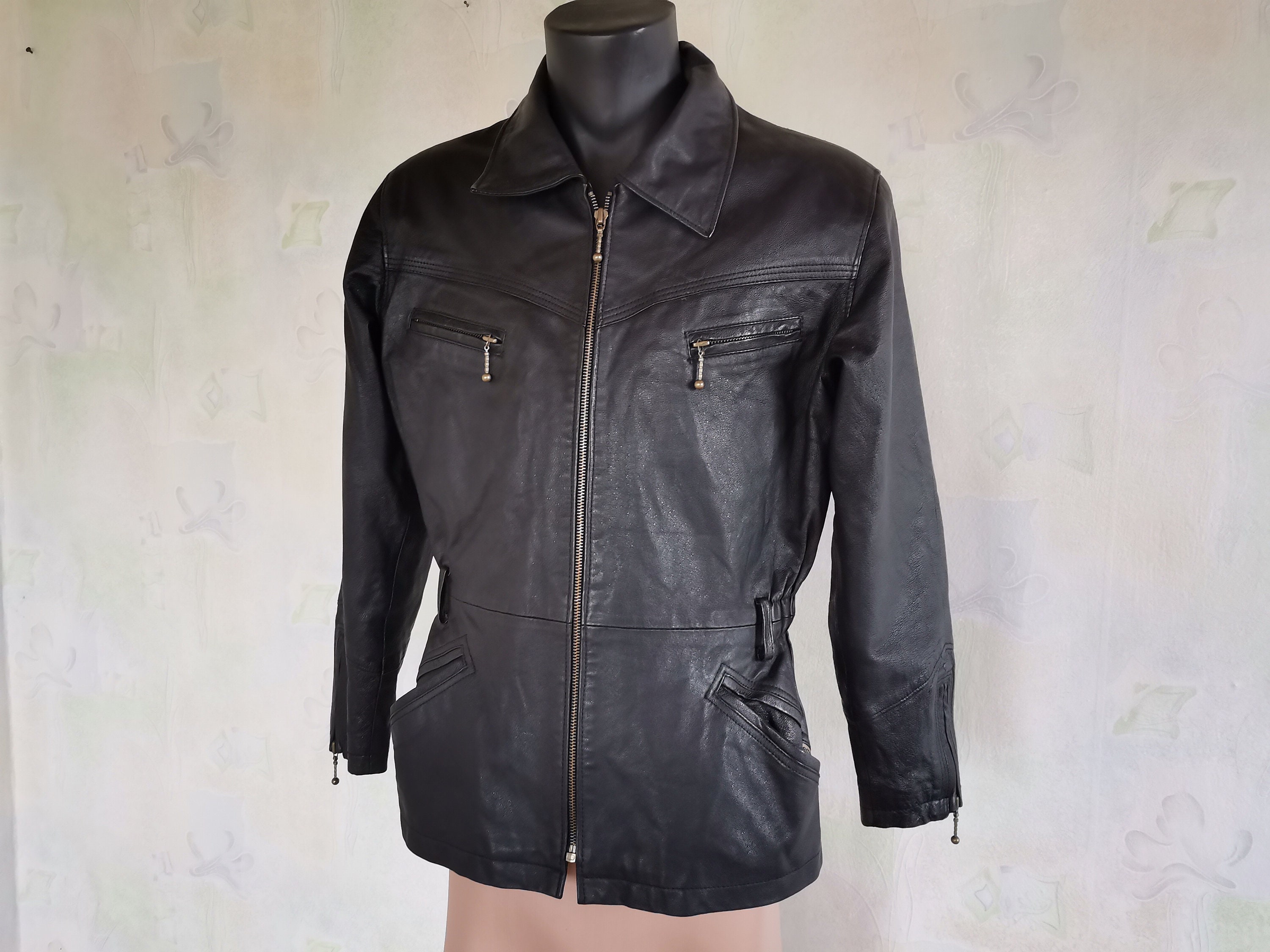 Rocker Men's Leather Jacket, JOFAMA Real Leather Jacket, Made in Sweden ...