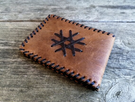 Vintage Men's Wallet, Genuine Brown Leather Wallet, H… - Gem