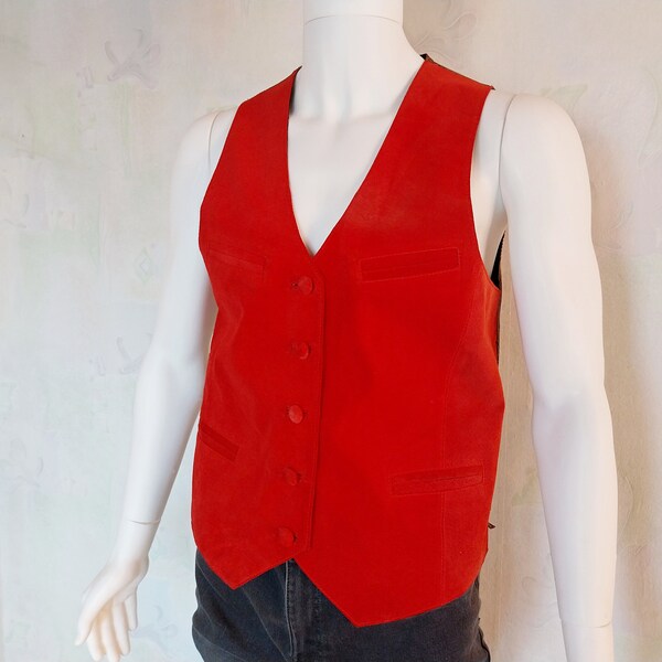 Red Waistcoat - Etsy