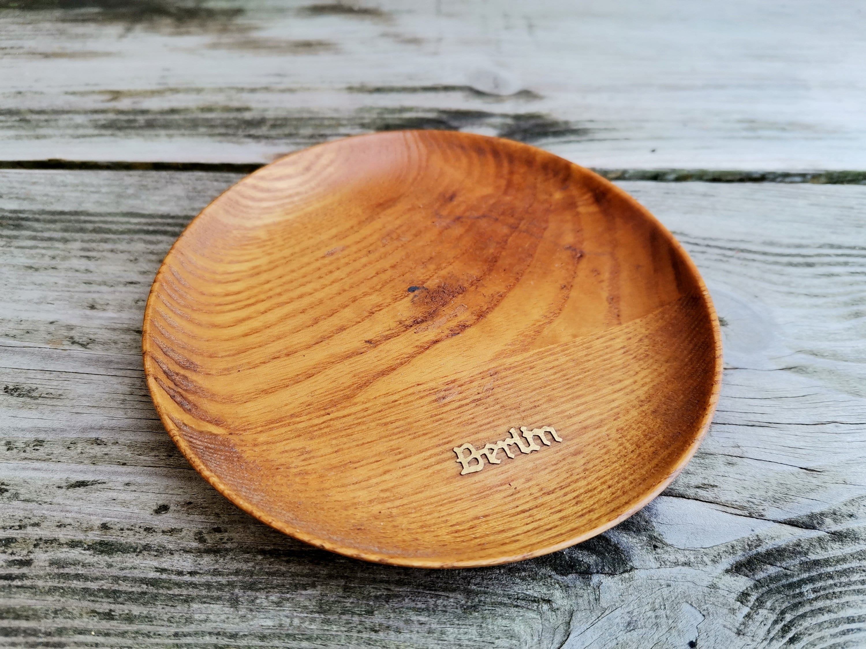 Handmade Wooden Small Plate, Wall Hanging Decorative Plate, Handmade in ...