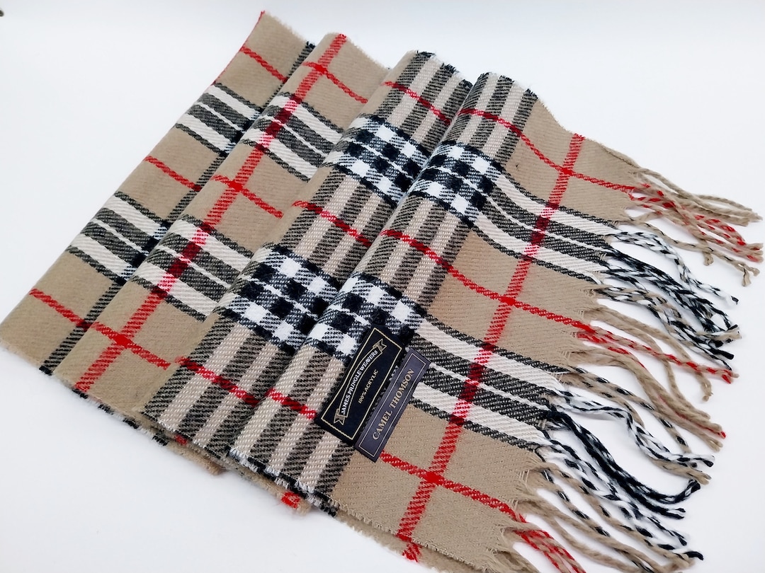 Vintage James Pringle Weavers Scarf, Camel Thomson Tartan Scarf, Plaid ...